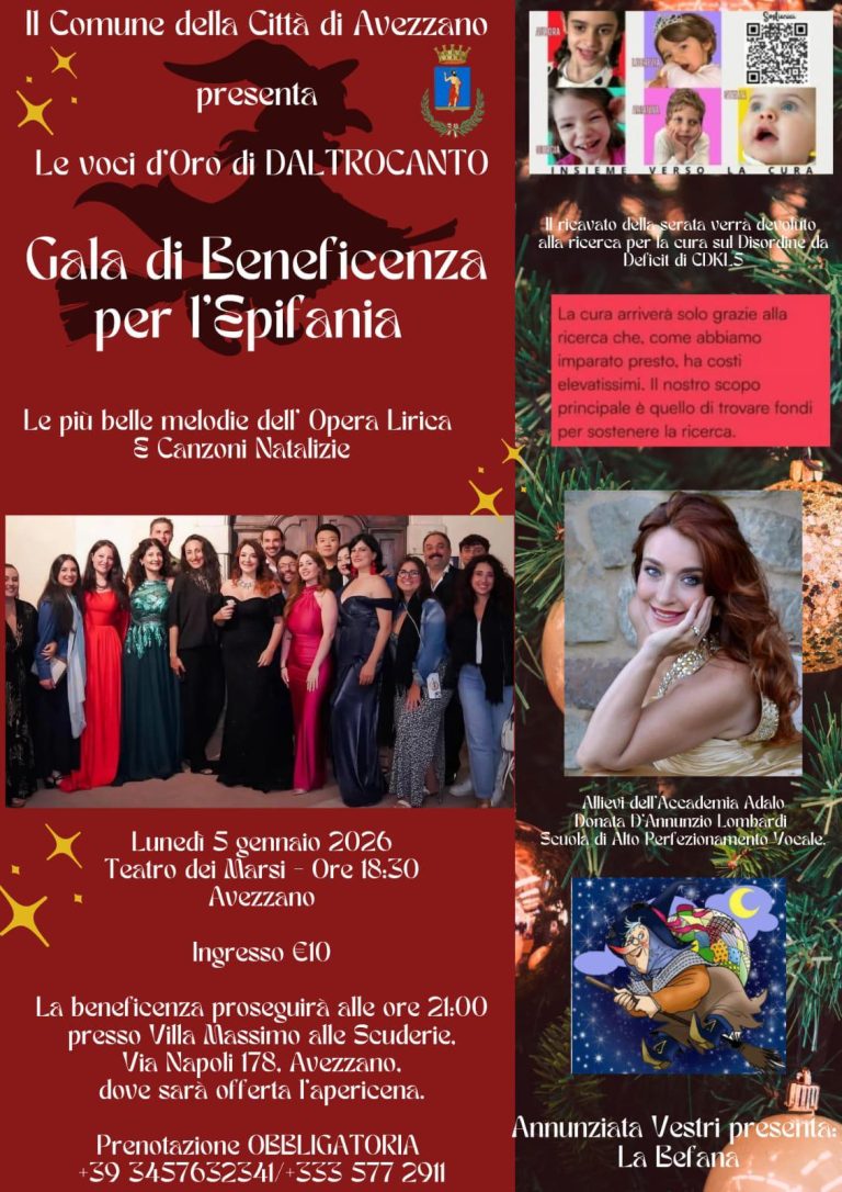 Teatro dei Marsi: torna l’atteso Gala di Beneficenza - Info Media News